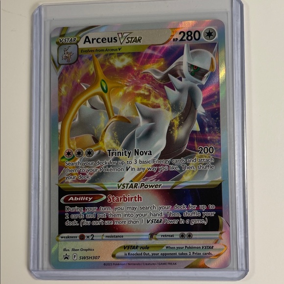 Pokemon | Toys | Pokemon Arceus Vstar Trading Card Gold And Silver ...